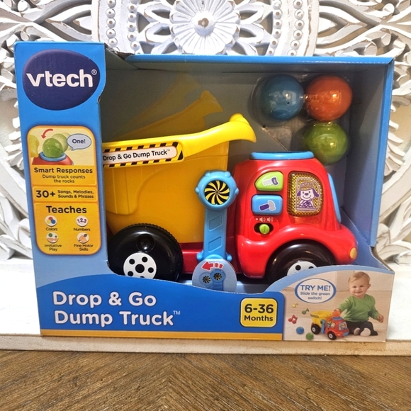 v tech | Toys | New Vtech Drop Go Dump Truck W3 Balls | Poshmark